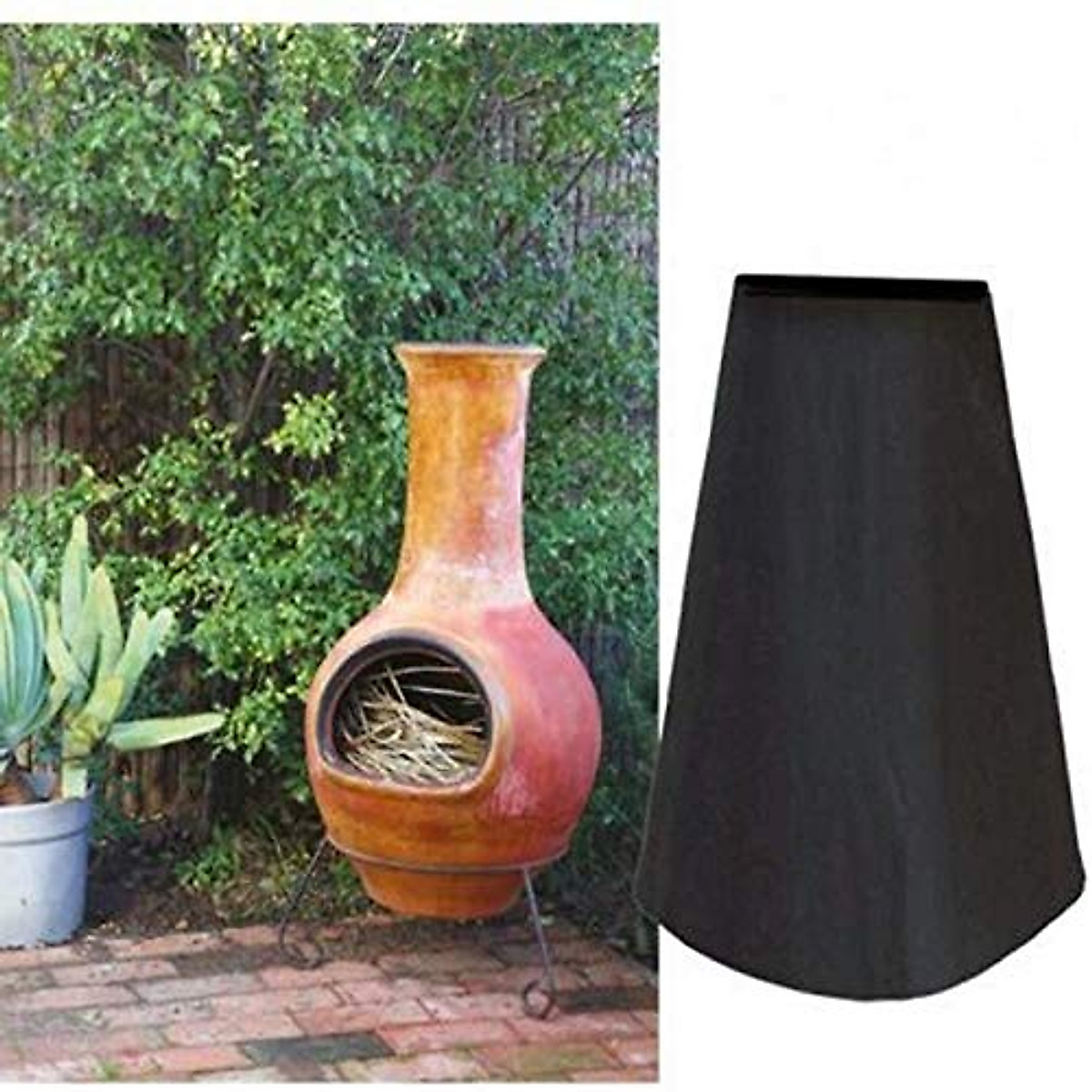 MKMKL 4Outdoor Stove Cover, Balcony Garden Stove Waterproof and Dustproof Cover, Grill Heater Cover,Black,61x122x21cm