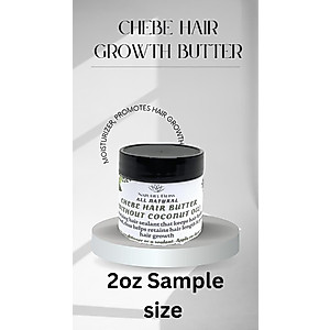 Chebe Hair Growth Butter(No Coconut Oil)/Chebe with Aloe vera/Amla Powder/Jamaican Black Castor Oil/Fenugreek (Scented, 2 oz)
