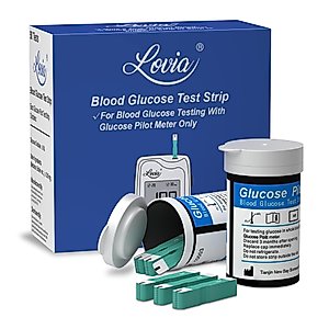 Blood Glucose Test Strips for Diabetes - Lovia Care Blood Sugar Testing Strips 50 Count, Diabetic Test Strips Use with Lovia Care Glucose Meter
