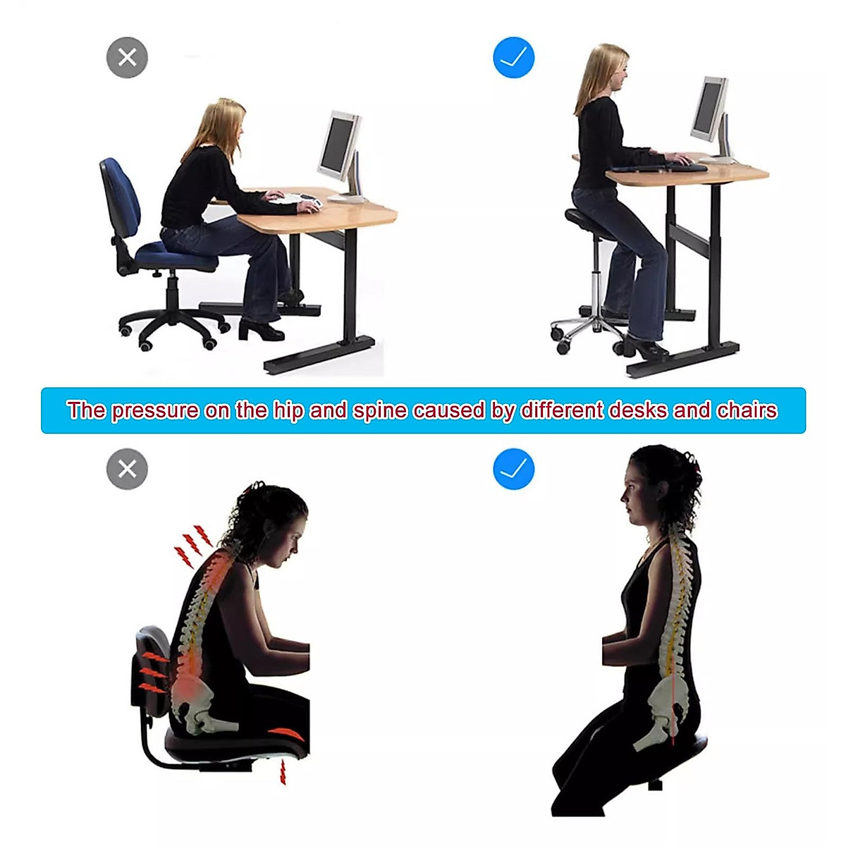 NUNETH Saddle Stool Pink Saddle Chair with Back Support, Esthetician Seat for Dental Office Massage Hospital Clinic, Rolling Chair with Wheels