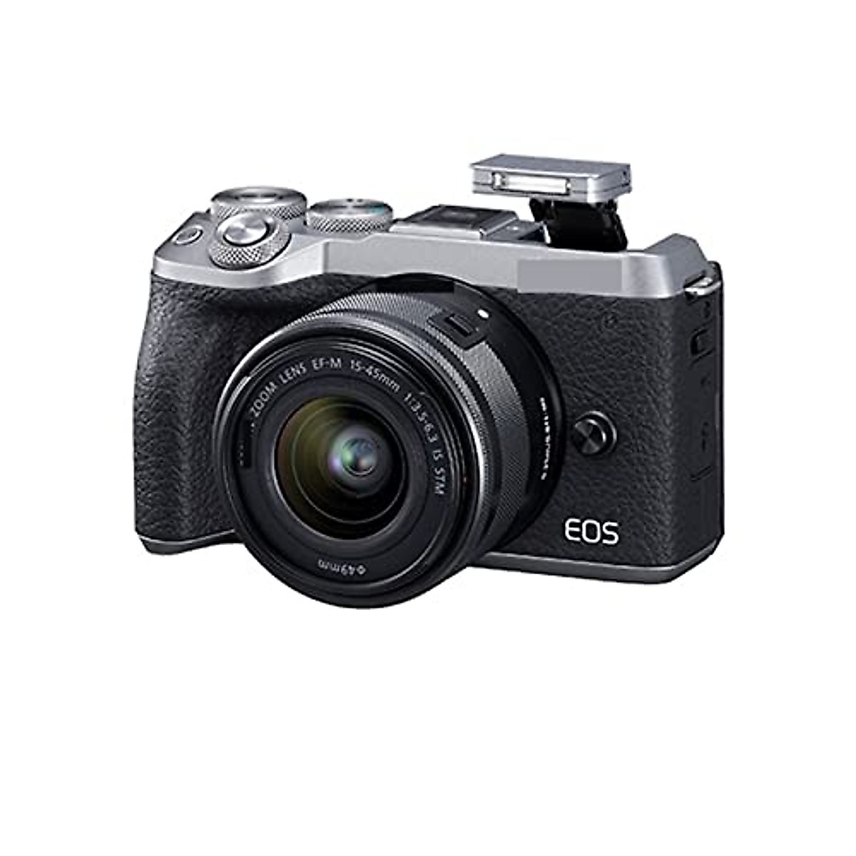 Camera EOS M6 II Mirrorless Camera Digital Camera with EF-M 15-45mm F/3.5 Lens Compact Camera Professional Photography Digital Camera (Color : Silver)