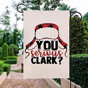 You Serious Clark Garden Flag, National Christmas Vacation Decorations, Christmas Vacation Party Decorations, Christmas Holiday Garden Flag, Vertical Double Sided 12.5 x 18 Inch Christmas Yard Decor