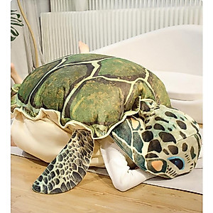 Gujuja Wearable Turtle Shell Party Cosplay Tortoise Plush Toys Doll Soft and Fluffy Stuffed Turtle Pillow (Medium)