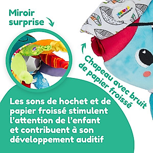 Lamaze Clip On Car Seat and Stroller Toy - Captain Calamari - Crinkle Car Seat Toys and Stroller Toys - Sensory Toys for Babies - Travel Toys for Car - Infant Toys Ages 0 Months and Up