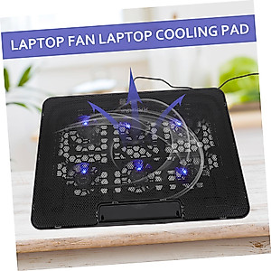 UKCOCO Computer Radiator Laptop Cooling Pad Laptop Stand Portable Laptop Fan Cooler Laptop Stand Cooler Laptop Stand for Desk Cooling Stand Laptop Mount Bracket Plate Plastic Notebook S6