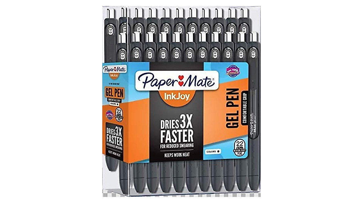 InkJoy Gel Pens Black, 22-Count: Fast Dry & Smooth Writing
