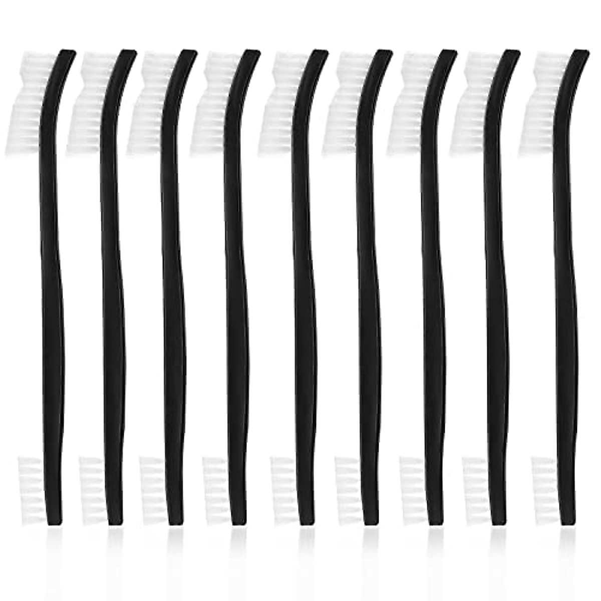 9Pcs Small Cleaning Brushes Set,Double-Ended Nylon Detailing Crevice Brushes 7Inch All Purpose Stiff Bristles Brushes for Kitchen, Sink, Bathroom, Gaps, Corner, Small Space