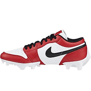 Nike Men's Cleats, White Black Variants Red, 9.5
