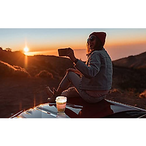 LOVWISH Tumbler Glass Water Bottle, Coffee Mugs Glass Set of 2,Tempered Glass Travel Coffee Mug with PP Lid, With Anti-scalding Silicon,24oz - (Pack/12oz)