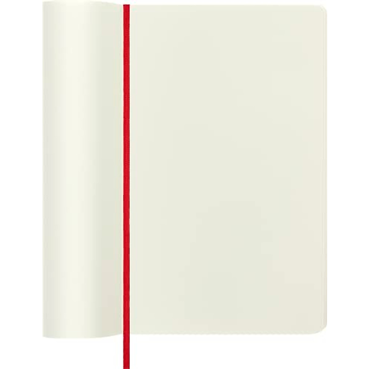 Moleskine Classic Notebook, Soft Cover, Large (5" x 8.25") Plain/Blank, Scarlet Red, 192 Pages