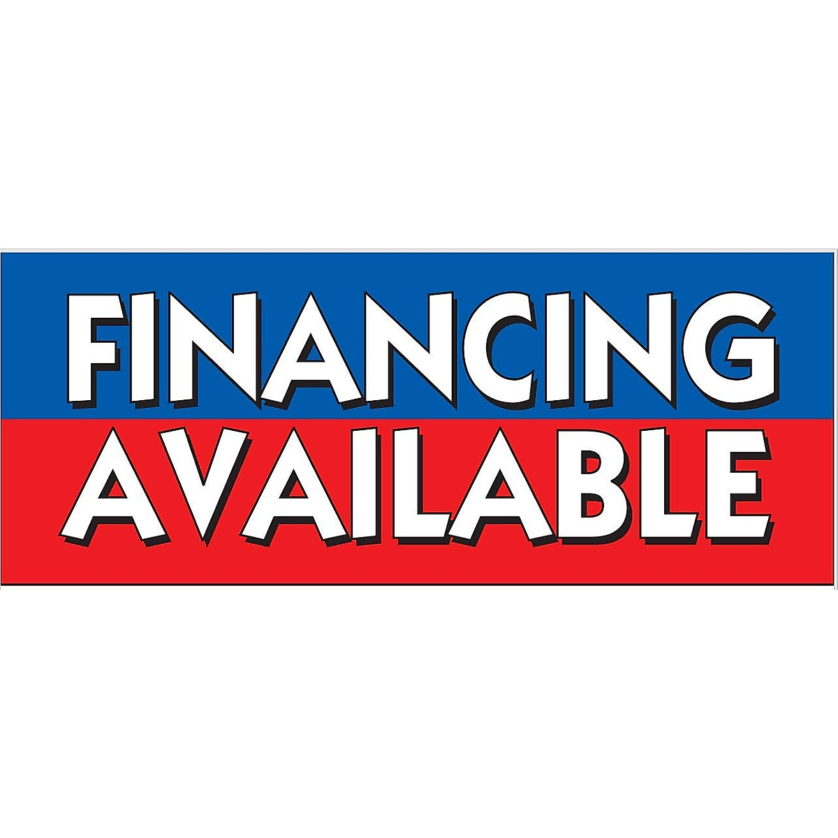 EZ LETTERING FINANCING AVAILABLE BUCKO WINDSHEILD BANNER HEAVY DUTY VINYL WEATHERPROOF 20in x 50in CAR DEALERSHIP AUTOMOTIVE LOT ADVERTISING