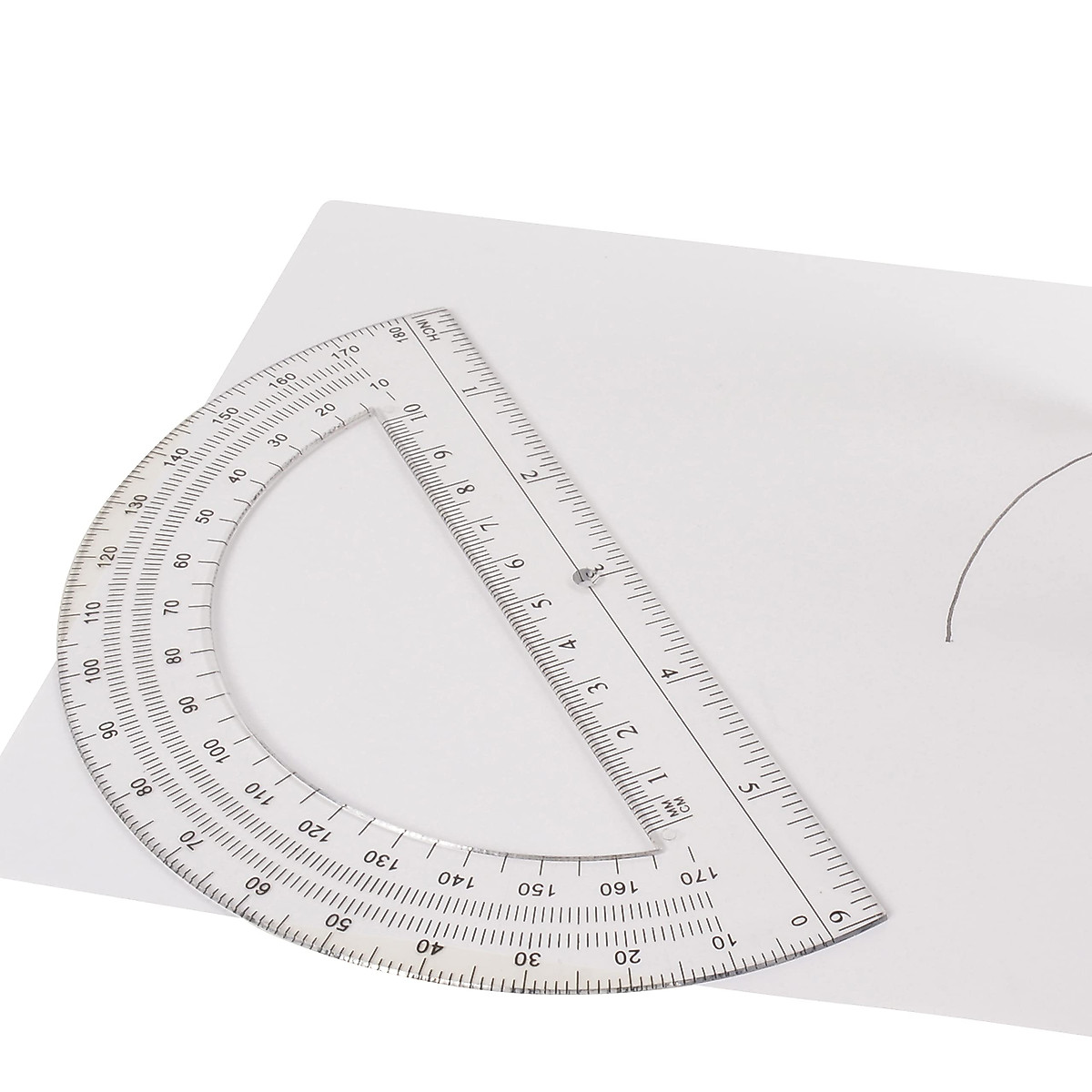 Westcott 6-Inch Plastic 180 Degree Protractor, Clear
