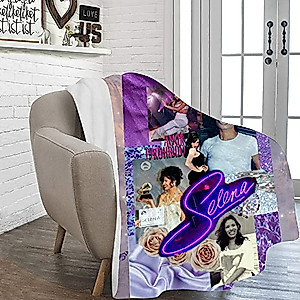 Style Selena Music Queen Forever Blanket, Quintanilla Fleece Blanket Gift for Men Women Fans, Selena for Fans Fleece Blanket, Selena Throw Blanket for Bed Sofa Couch