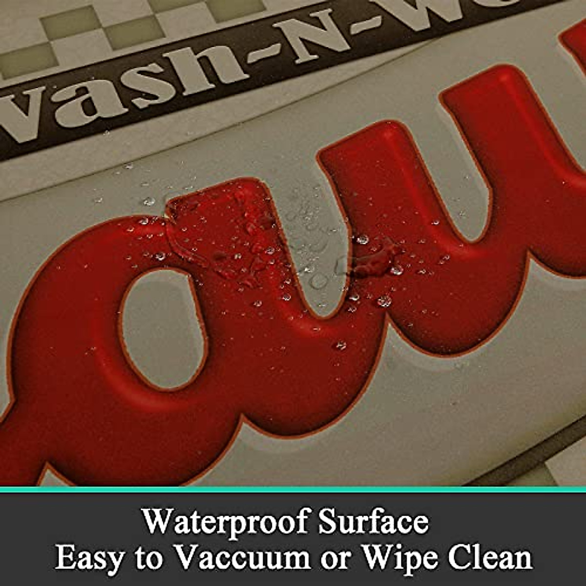 Pauwer Farmhouse Laundry Room Rugs Runner 20"x48" Non Slip Waterproof Laundry Mats Kitchen Floor Carpet Durable Cushioned Natural Rubber Foam Area Rug for Laundry Room Kitchen