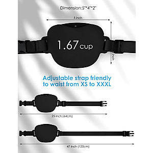 heouvo Dog Treat Pouch with Training Clicker, Upgrade Stronger Magnetic Closure to Avoid Spilling, 1.67 Cup Silicone Treat Bag Fanny Pack with Waist Belt for Pet Training Walking (Black)