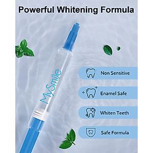 MySmile Teeth Whitening Gel Pen Refill Pack, 3 Non-Sensitive Teeth Whitening Pen, Deluxe Teeth Whitener Dental Grade Tooth Whitening Gel with Carbamide Peroxide for Home, 10 min Fast Result