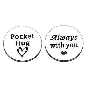 Pocket Hug Token Good Luck Charms Long Distance Relationship Get Well Soon Gifts for Women Inspirational Birthday Gifts for Teen Girls Boys Back to School Gifts for Kids Stocking Stuffers for Adults