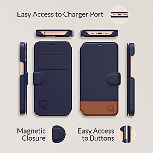 LUPA iPhone 12 Pro Max Case Wallet, Case with Card Holder for Men and Women, Faux Leather Flip Case, Luxury Cover, Desert Sky