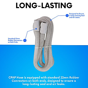 BISTRAS Made in USA - 8 Foot Universal CPAP Tubing - Compatible with All Major CPAP, BiPAP and Most Machines (1 Pack)