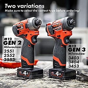 𝗠𝟭𝟮 𝗕𝗶𝘁 𝗵𝗼𝗹𝗱𝗲𝗿 𝗳𝗼𝗿 𝗠𝗶𝗹𝘄𝗮𝘂𝗸𝗲𝗲 | Slim Version | Milwaukee bit holder for M12 Surge Impact Driver | Magnetic Bit Holder for M12 | Milwaukee Tool Accessories