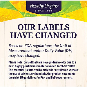 Healthy Origins Tocomin SupraBio (Tocotrienols), 50 mg - Supports Heart Health & Cardiovascular System - Tocotrienol & Vitamin E Supplement - Gluten-Free Skin Support - 150 Softgels