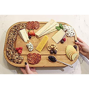 Walnut Hollow Solid Cherry Serving & Charcuterie Board for Entertaining, Weddings, and Gifts (42385)
