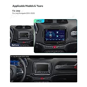 XTRONS Android 12 Car Stereo Radio Player 9 Inch IPS Touch Screen GPS Navigation Octa Core 4GB RAM 64GB ROM Bluetooth Head Unit 5GHz WiFi 4G LTE Built-in DSP Car Play Android Auto for Jeep Renegade
