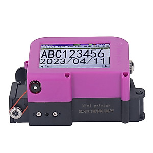 Naroote Handheld Printer, Handheld Inkjet Printer Mini Pocket Printer Portable LED Inkjet Coder for Logo Date Label 100?240V (US Plug 100?240V)