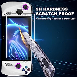 WYQLTD 4 Pack for ASUS ROG Ally 2023 Screen Protector Tempered Glass, 9H Hardness High Definition Scratch and Shatterproof