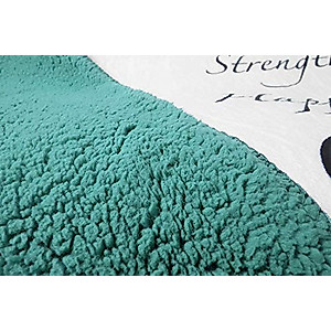 Plant Based Pros Healing Blanket with Inspirational Message of Love Hope Happiness Health - Super Soft Throw Blanket is The Perfect Recovery Blanket or Cancer Gift for Men and Women - Teal Blanket