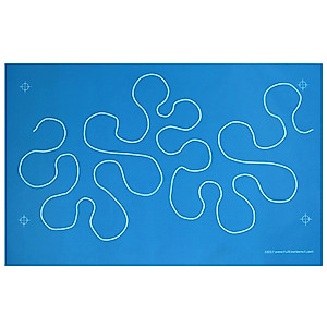 Full Line Stencil - Big Stipple Meander - Edge to Edge Stencil, Continuous Line Template for Free Motion Quilting, Long-Arm Quilting (33017)