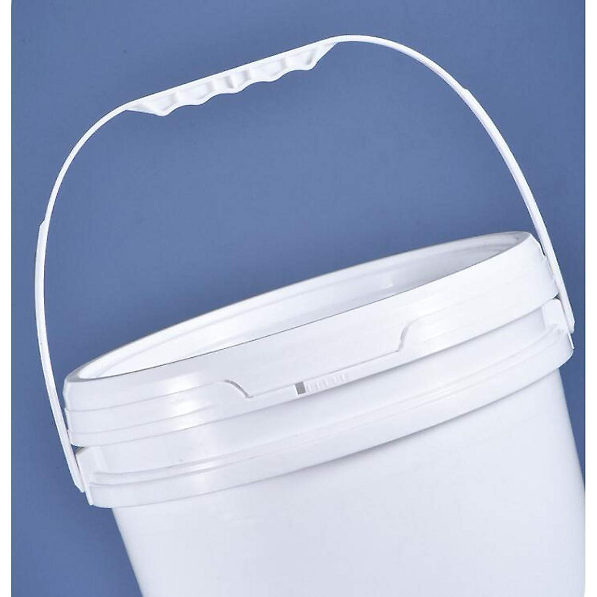 WellieSTR 2 Pack (5L White) Plastic Bucket with Lid and Handle Food Grade Container Leakproof,Food Storage Container