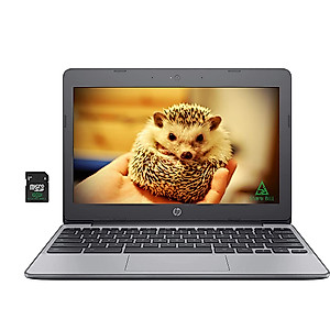 HP 2022 Chromebook 11.6" HD for Business and Student Laptop, Intel Celeron N3060 Processor, 4GB RAM, 48GB Storage(16GB eMMc+32GB MicroSD), Intel HD Graphics, Gray, Chrome OS