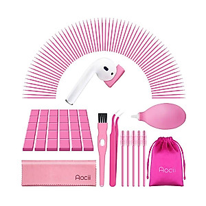 Aocii Cleaner kit for Airpod, Cleaning Putty Compatible with Airpod 3 Airpods pro, Phone Charging Port Cleaning Tool, Pink Cleaner kit for iPhone/Speaker/Earbud, Electronics Cleaner, Gift for Women