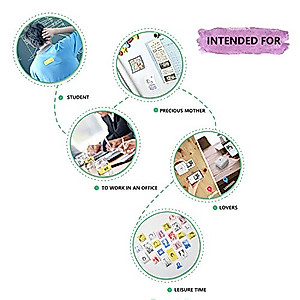 Portable Mini Mobile Phone Photo Memo Printer, 57mm Wireless Bluetooth Thermal Label Printer, Peripage A6 203dpi, Compatible with All Smart Phones, Plus 6 Rolls of Integrated Paper (Red)