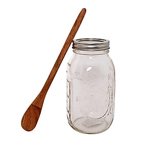 Lehman's Wooden Canning Lid Opener Helps Open Stubborn Canning Jar Lids Without Damage, Amish Made Solid Oak, 10.25 inch