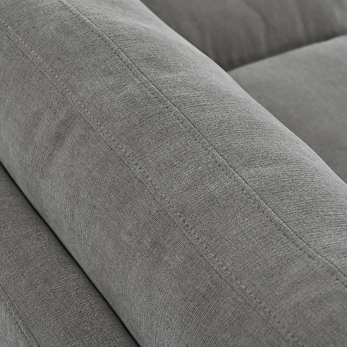 JURMALYN 111.4" Modern Sectional Sofa Couch for Living Room L-Shape Sofa Couch with Curved Seat, Upholstered 3-Seat Sofa Couch Fabric Couch Set for Apartment Office Grey