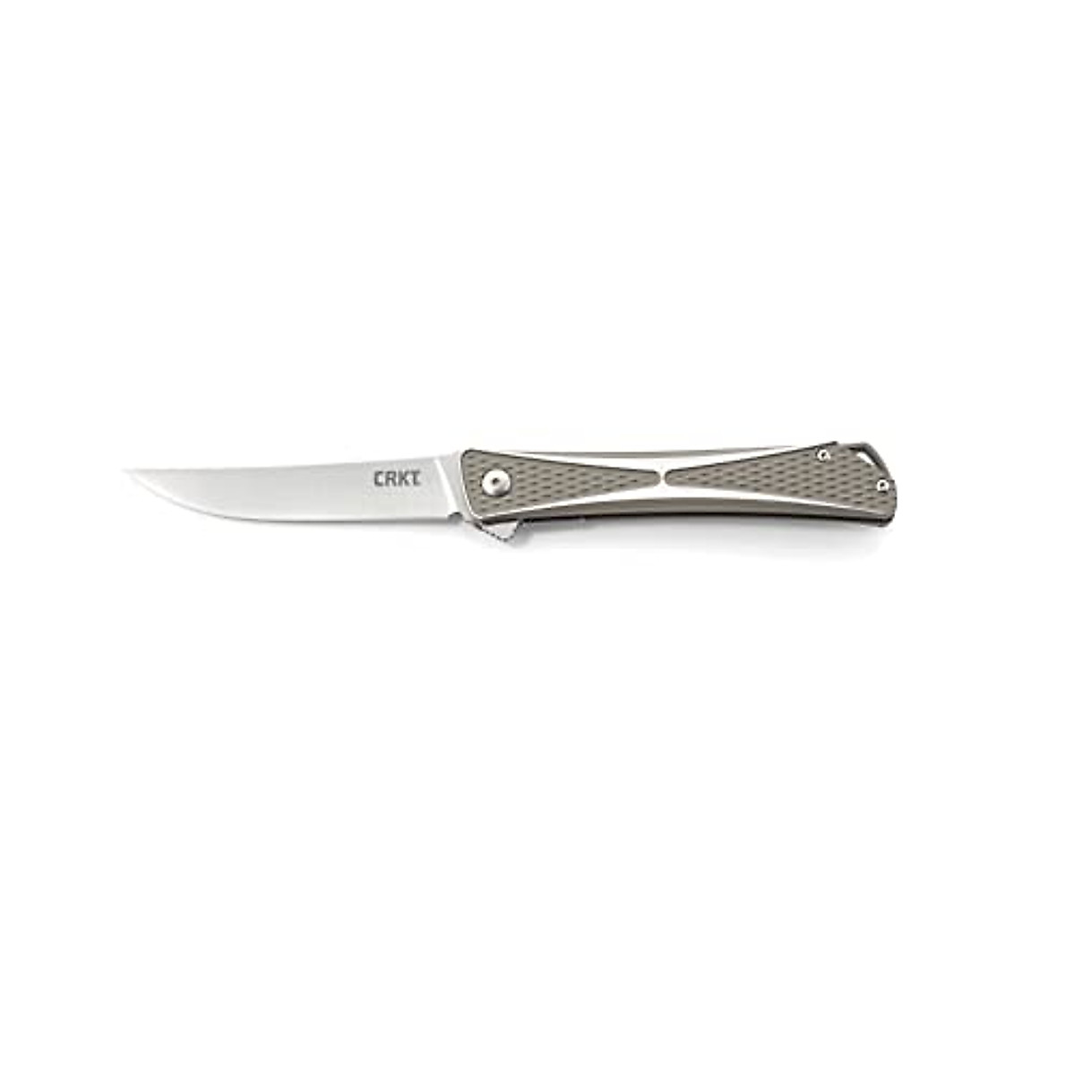 COLUMBIA RIVER KNIFE & TOOL Crossbones EDC Folding Pocket Knife: Gentleman's Knife, Everyday Carry, Satin Blade, IKBS Ball Bearing Pivot, Liner Lock, Brushed Aluminum Handle, Deep Carry Pocket Clip 7530