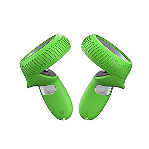 Ferbao VR Glasses Handle Cover Compatible with Oculus Quest 2 Silicone Protective Sleeve Touch Controller Grip Cover (Green)