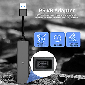 PSVR Camera Adapter for PS5 Game Console, PS VR Converter Cable for PS4 Host Camera, Play PS VR on PS5
