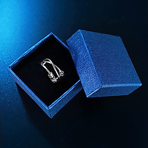 STJERNES s925 Sterling Silver Relaxing Rings For Women，Adjustable Stacking Spinning Worry Ring，Jewelry for Best Friends