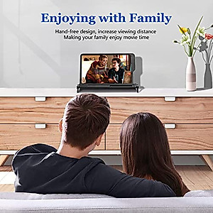 Newseego 12 ” Foldable Phone Screen Magnifier, 3D HD Horizontal and Vertical Phone Amplifier Eye-Protective Movie Video and Game Enlarger Portable Phone Holder Screen Magnifier for Smartphones.