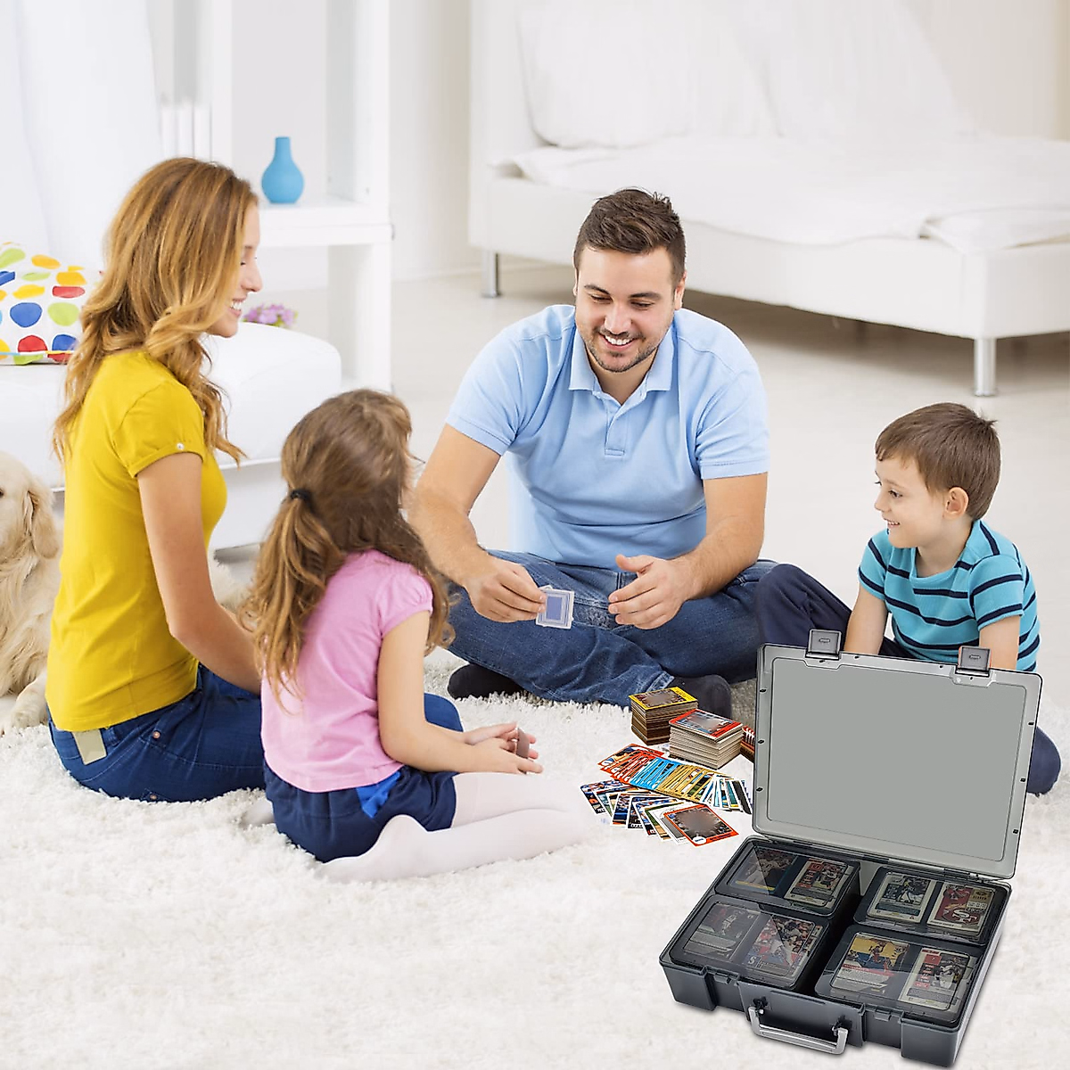 ALCYON 1600+ Baseball Card Storage Box, Sports Cards Holder Organizer Hard Plastic Display Case Compatible with Baseball/Football/for MTG/for PM for Collector (Bag Only)-Grey