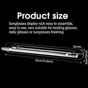 Flutesan 3 Pieces Sunglasses Storage Organizer Acrylic Wall Mounted Eyeglasses Holder Eyewear Display Rack Sunglasses Holder Display Stand Hanging Rack for Entryway Living Room Bedroom (Clear)