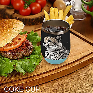 Stainless Steel Insulated Cup, Cheetah Print 304 Stainless Steel, Smooth Round Rim Ideal for Office, Home, And Gift Giving