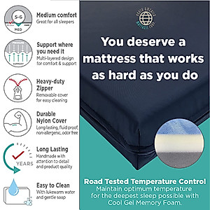 American Road Dream - Medium Comfort, Cool Gel Memory Foam Truck Mattress, 80" x 30" x 5"