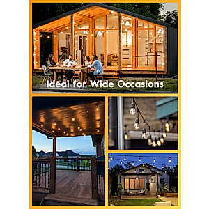 Brightown Shatterproof LED S14 Replacement Light Bulbs, E26 E27 Medium Screw Base Edison Bulbs Equivalent to 11 W, Fits for Commercial Outdoor Patio Garden Vintage Lights, 15 Pack, Warm White