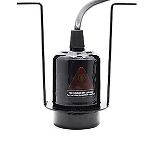 iRuiZhe Reptile Ceramic Heat Lamp Holder Pet Heater Bracket (no Bulb Included) for Amphibian Pet Terrariums Habitat Lizard Tortoise,300W Black