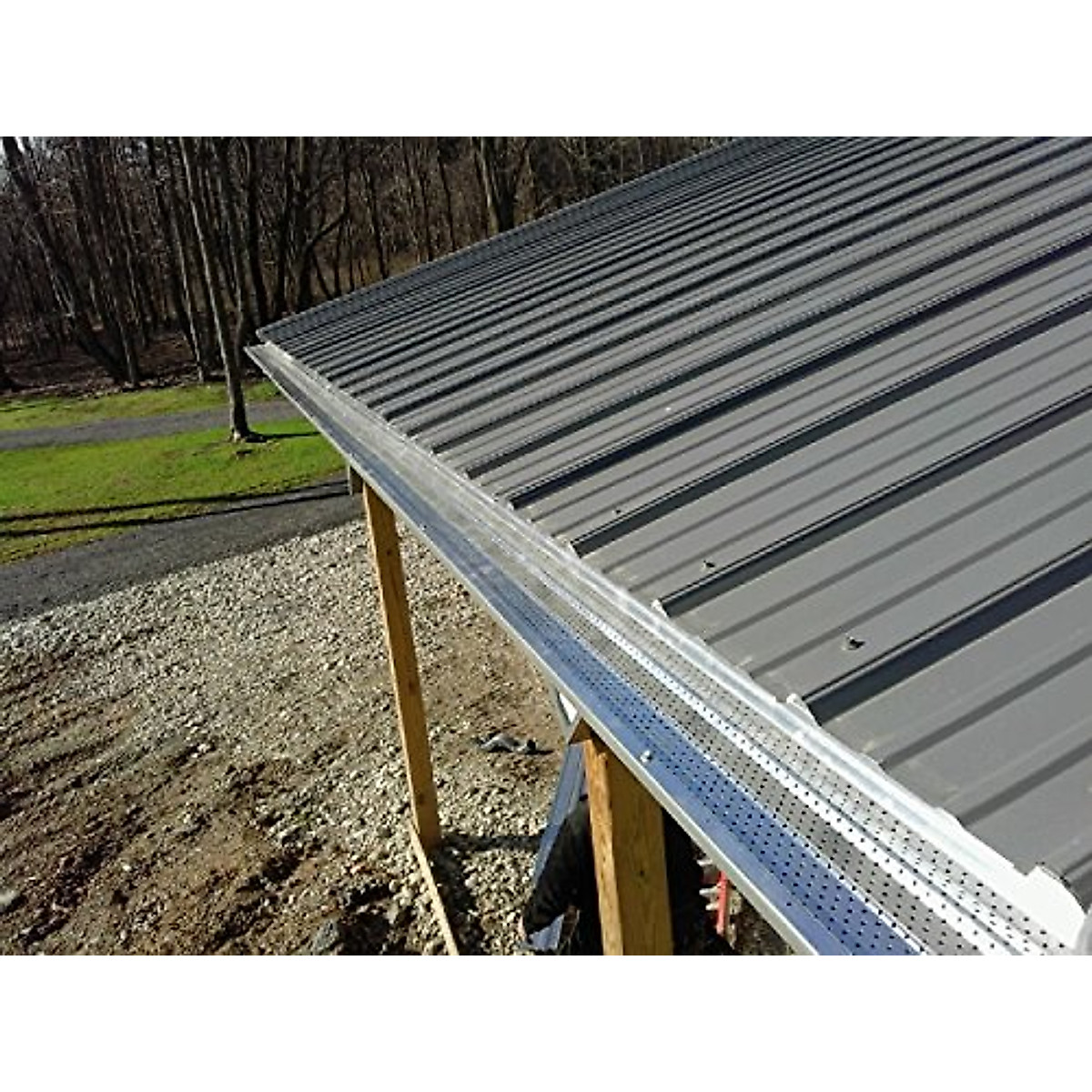 A-M Gutter Guard - Aluminum 5" (100 Feet, Mill Finish)
