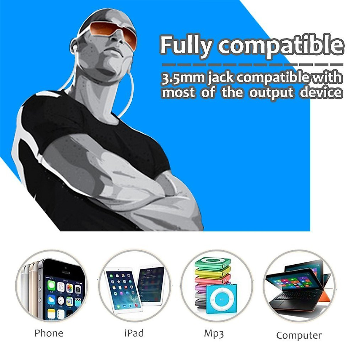 King-Star Anti-Radiation Binaural Earphones Universal 3.5mm Noise Cancelling Air Tube Acoustic Patent Stereo Earbuds Headphones with Microphone